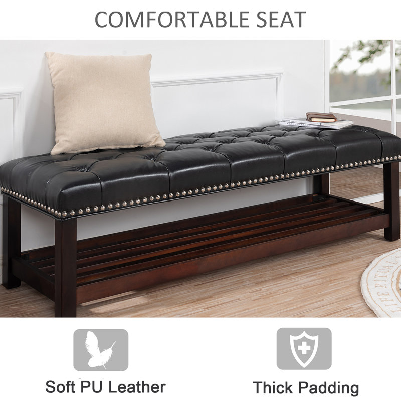 Benning leather bench store